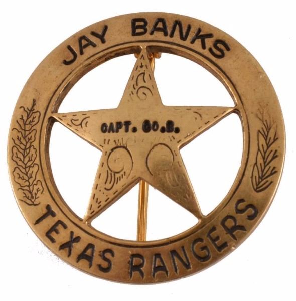 Texas Ranger Captain Jay Banks Co D Badge
