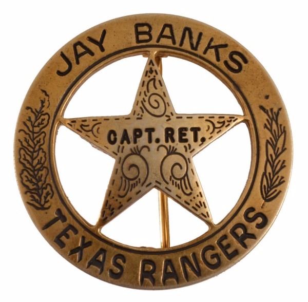 Texas Ranger Jay Banks Gold Retired Badge