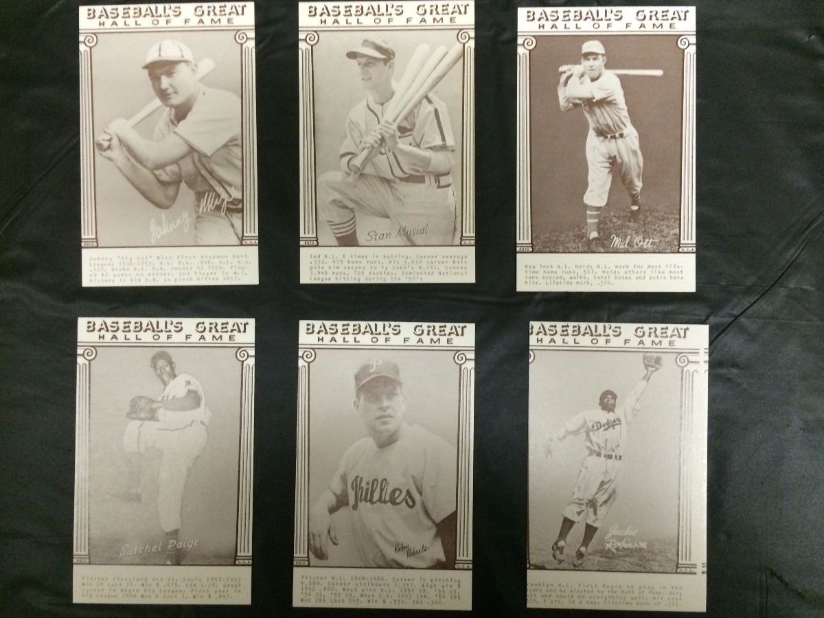 VINTAGE COLLECTIBLE HALL OF FAME BASEBALL GREATS CARDS