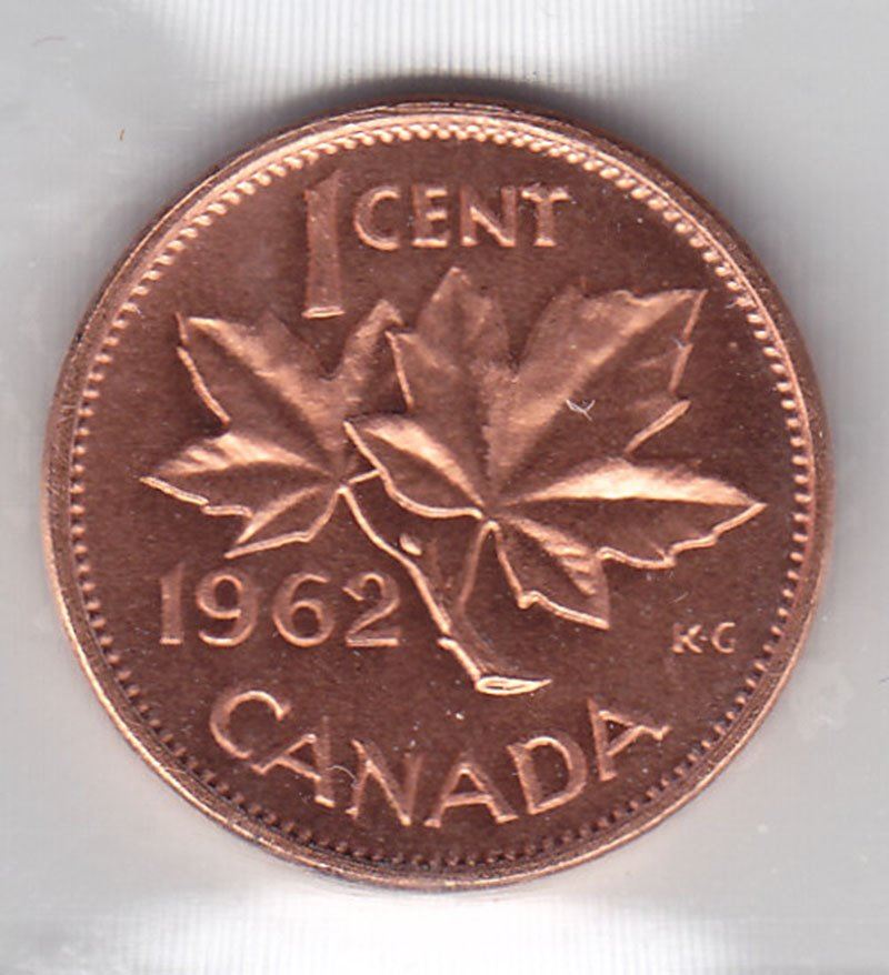 1962 Canada ICCS Graded Small One Cent Penny Coin PL 65 Red HC 1962 Canada ICCS Graded Small One Cent Penny Coin PL 65 Red HC