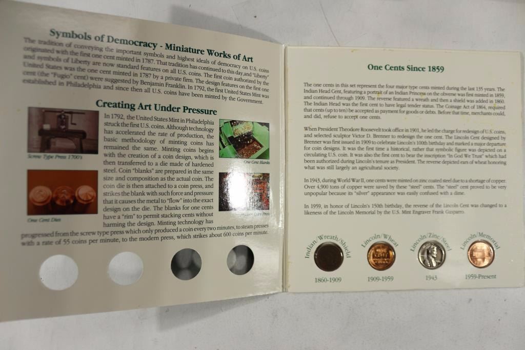 US 1 CENT COLLECTORS SET AS SHOWN
