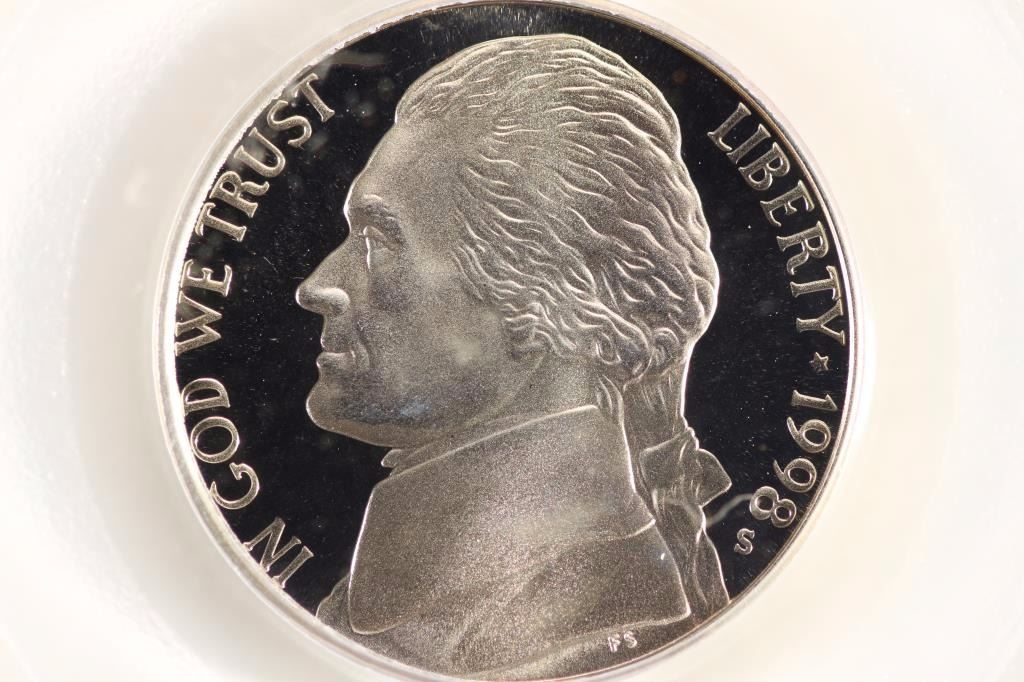 1998-S JEFFERSON NICKEL PCGS PR69 DCAM