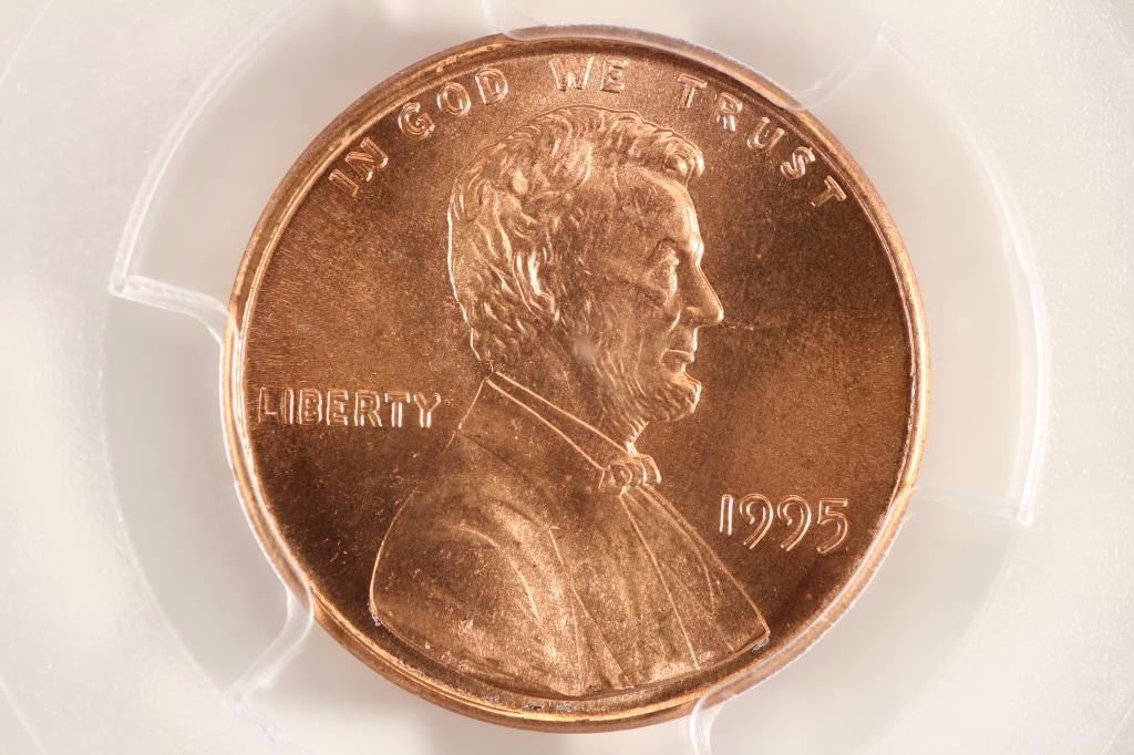 1995 DOUBLED DIE OBV. LINCOLN CENT PCGS MS66RD