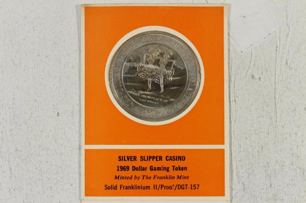 1969 SILVER SLIPPER CASINO DOLLAR GAMING TOKEN
