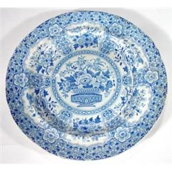Early 19th century Nankin pottery plate, tr…