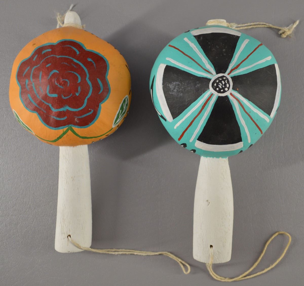 TWO HOPI RATTLES