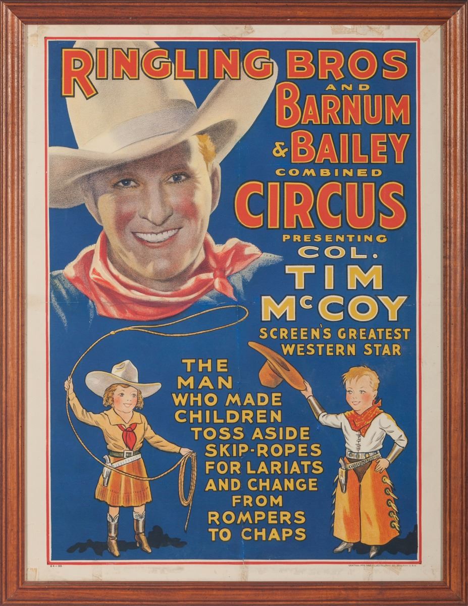 Tim McCoy Ringling Bros Original Lithograph Posters