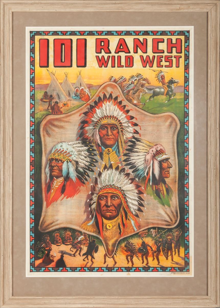 101 Ranch Wild West Original Lithograph Poster