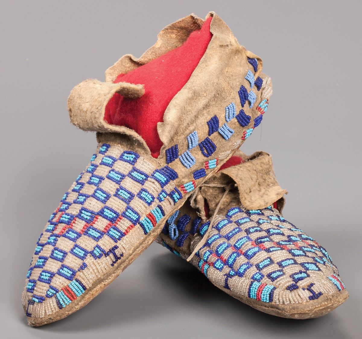 Early Sioux Beaded Moccasins