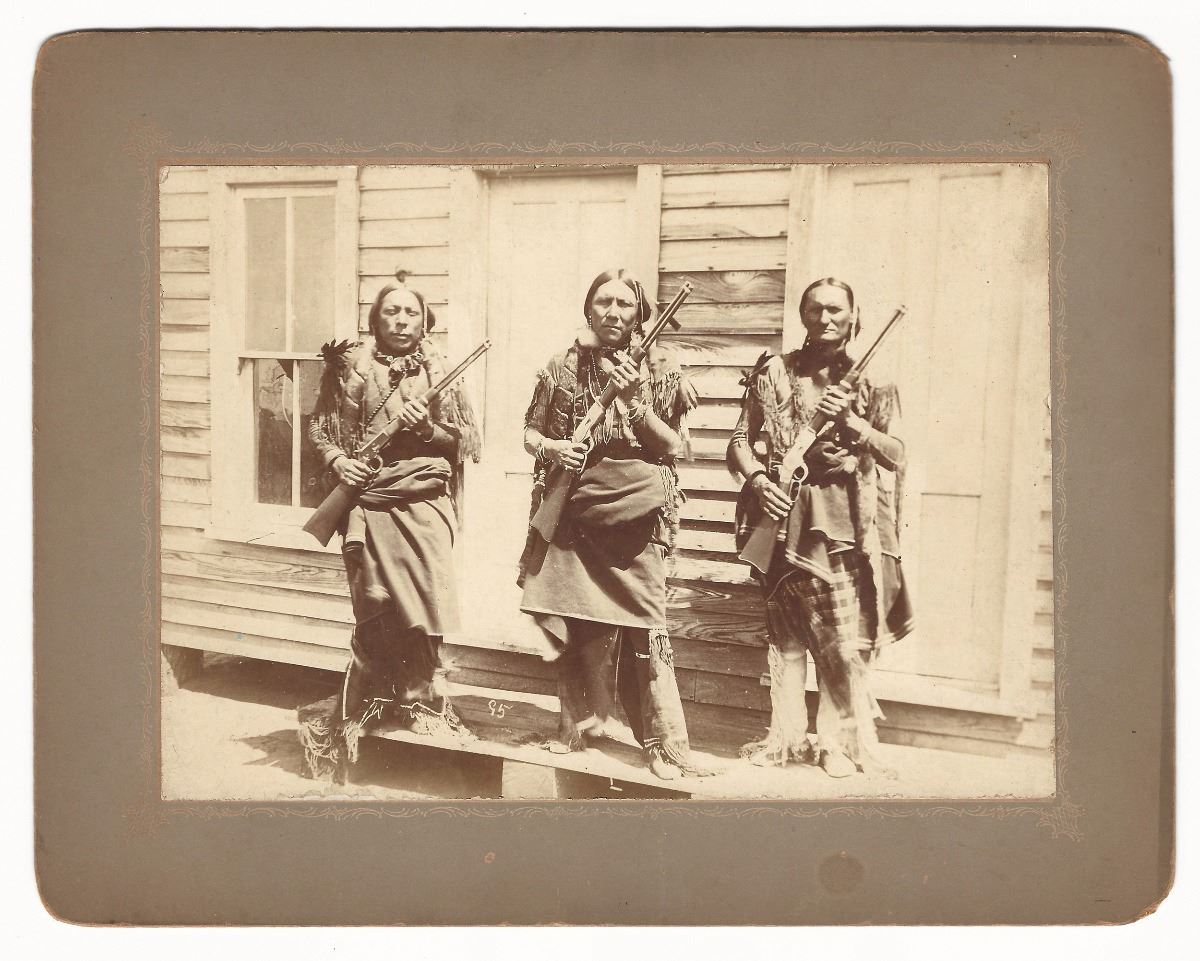 Original Photograph of Three Armed Indian Men