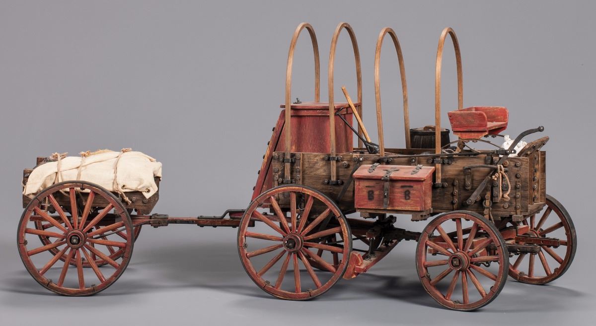 Roy Luttrell Miniature Chuck Wagon with Cart