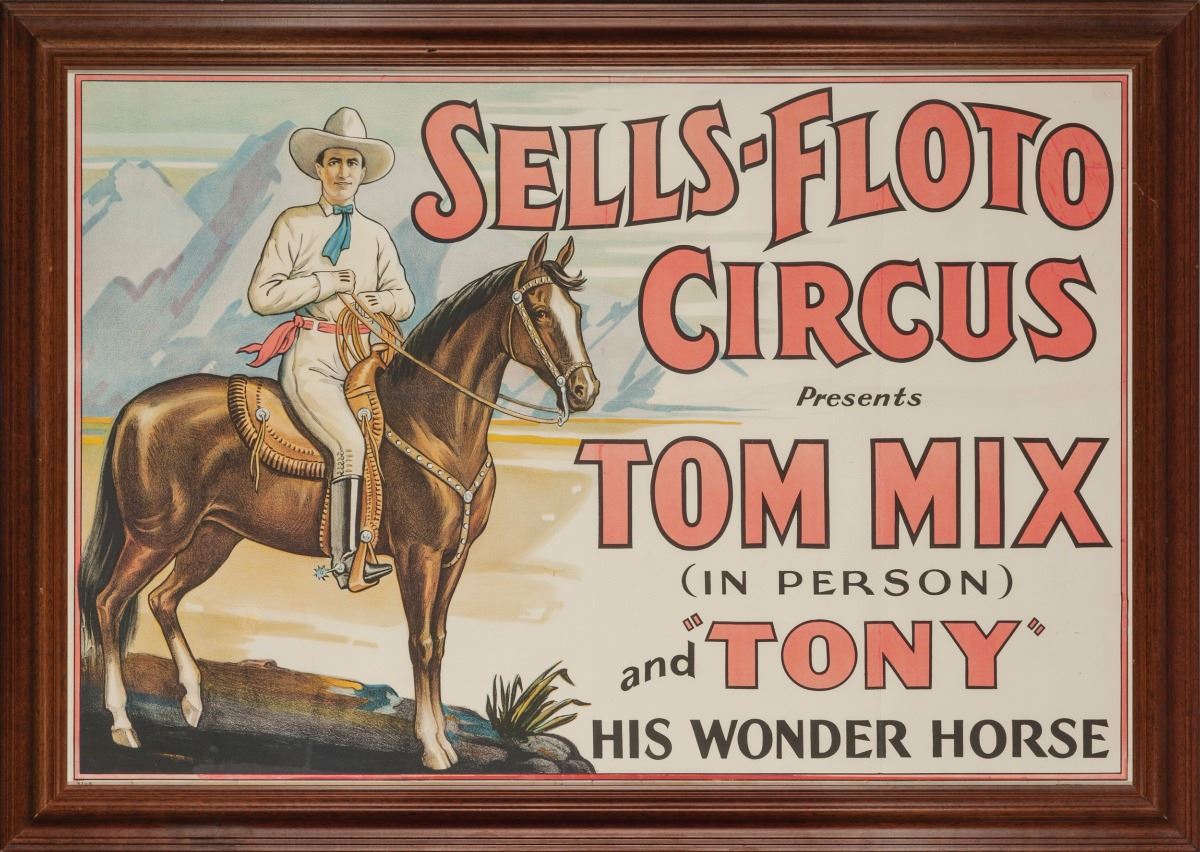 Tom Mix, Sells-Floto Circus Original Lithograph Poster