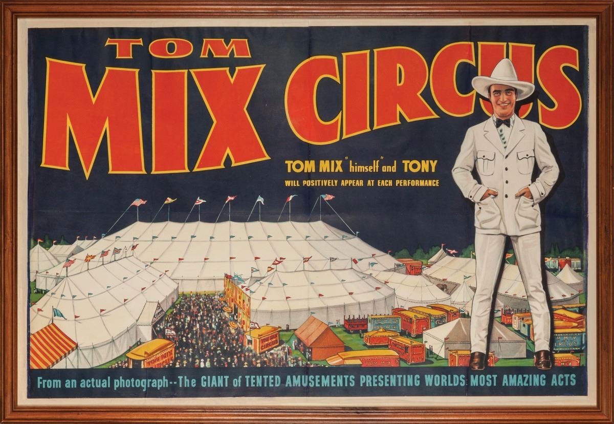 Two Tom Mix Circus Original Lithograph Posters