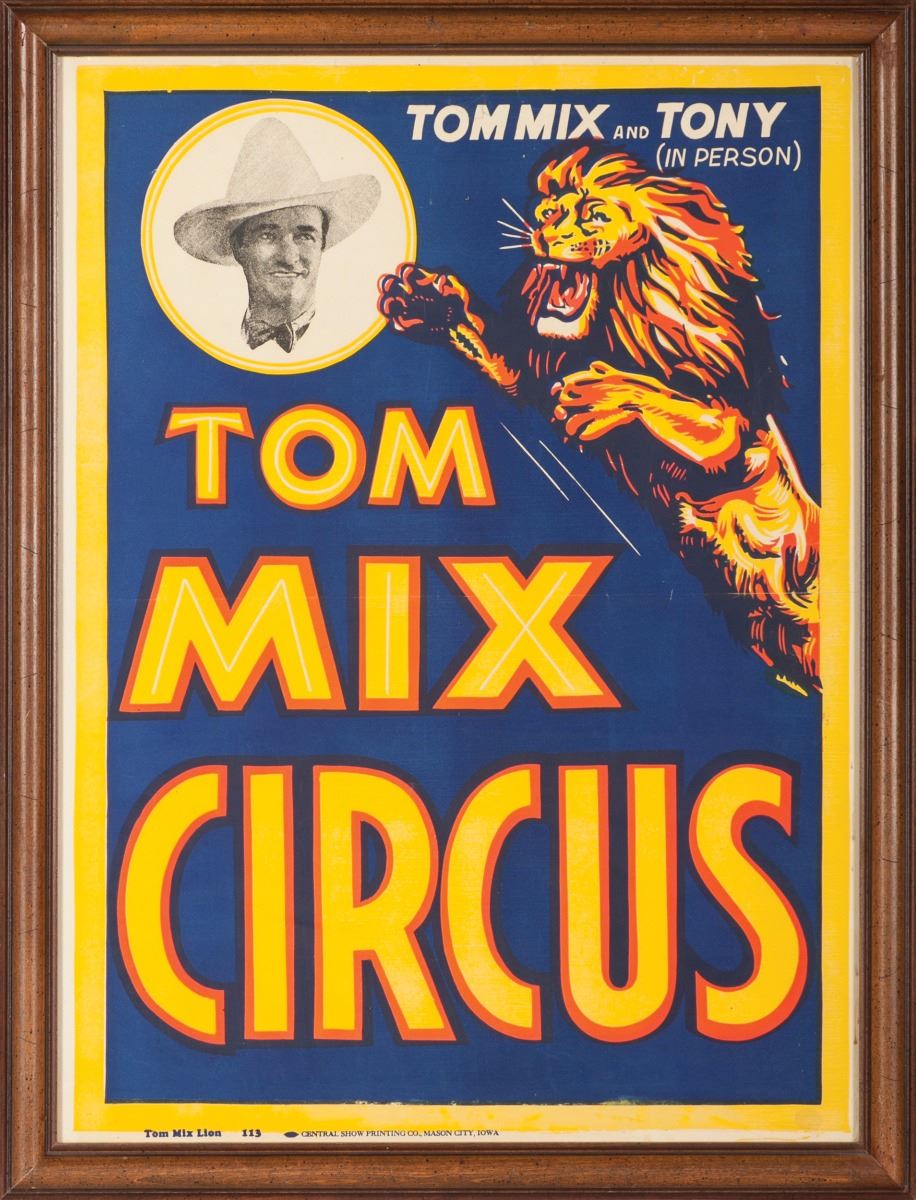 Three Tom Mix Circus Original Lithograph Posters