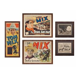 Five Tom Mix Original Lithograph Movie Posters