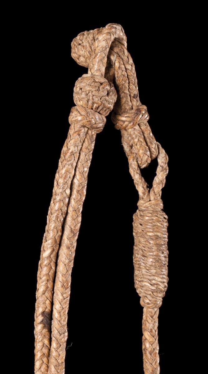 Early California Spade Bit with Braided Rawhide Reins