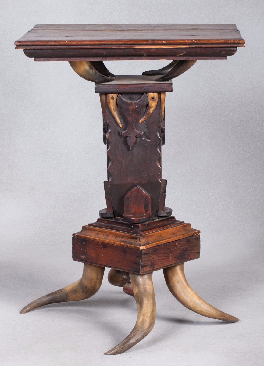 Folk Art Style Horn Table