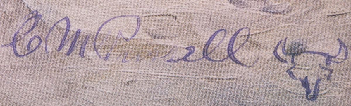 Charlie Russell Signed Lithograph