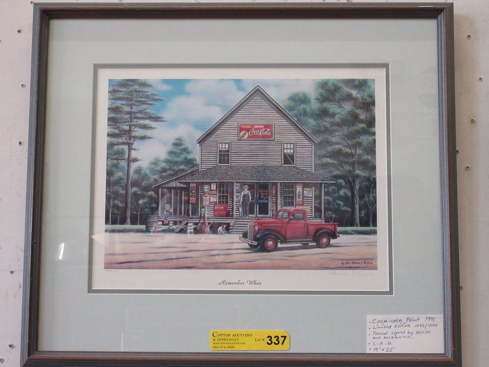 1991 Pamela Renfroe Coca-Cola print