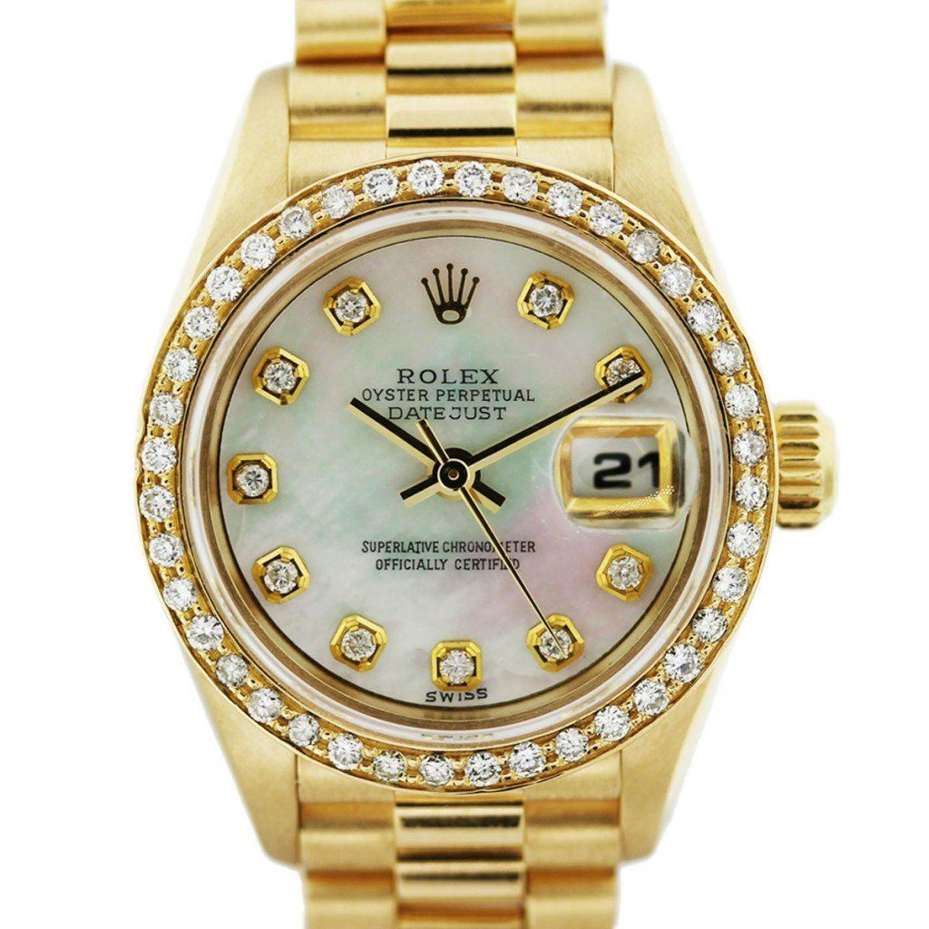 Preowned Rolex Datejust 69178 MOP Diamond Dial & Bezel