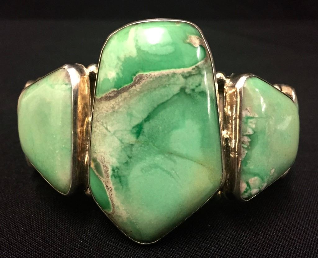 Large Veracite Cuff Bracelet – Signed
