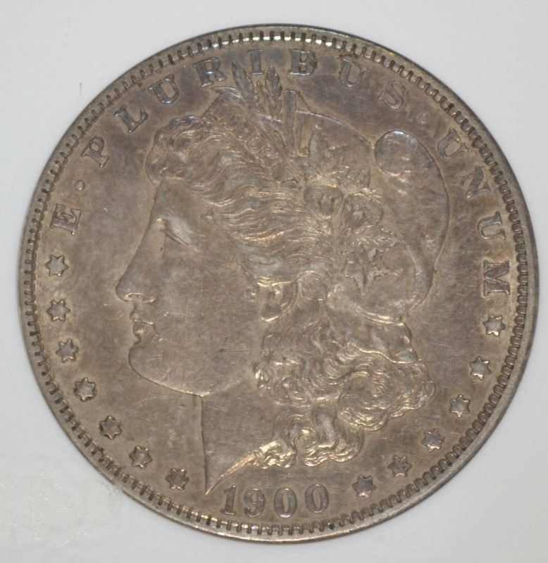 1900-O/CC MORGAN SILVER DOLLAR ANACS EF/AU 45 VAM-9