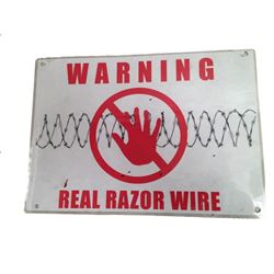 Resident Evil 6 Warning Sign Movie Props