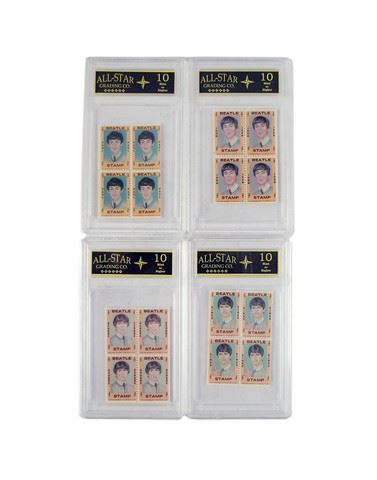 Beatles Set of Four 1964 Hallmark Stamp Plates