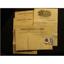 1880 Letter on letter head "The Grand Pacific Hotel"; (2) 1882 Letters ...