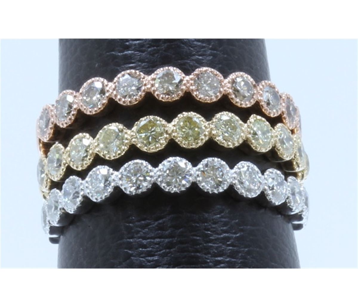 14K ROSE GOLD, YELLOW GOLD, WHITE GOLD COLOR BAND:4.70 GRAMS ABOUT ...