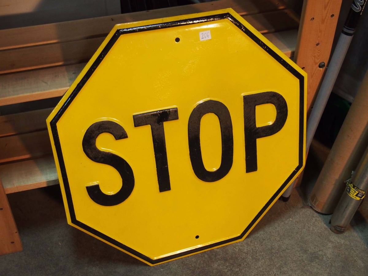 Yellow Stop Sign 24 X24 Yellow Stop Sign 24 X24