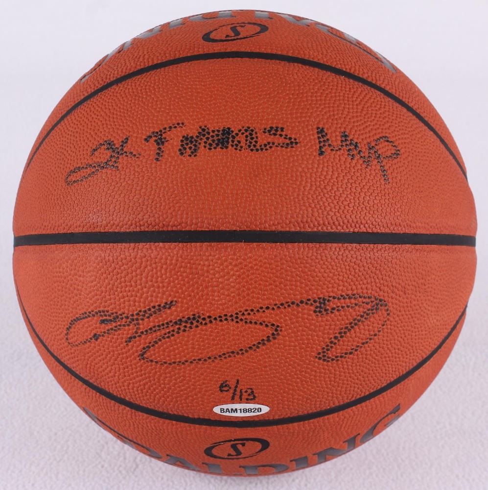LeBron James Signed LE Official NBA Game Ball Inscribed "2x Finals MVP ...