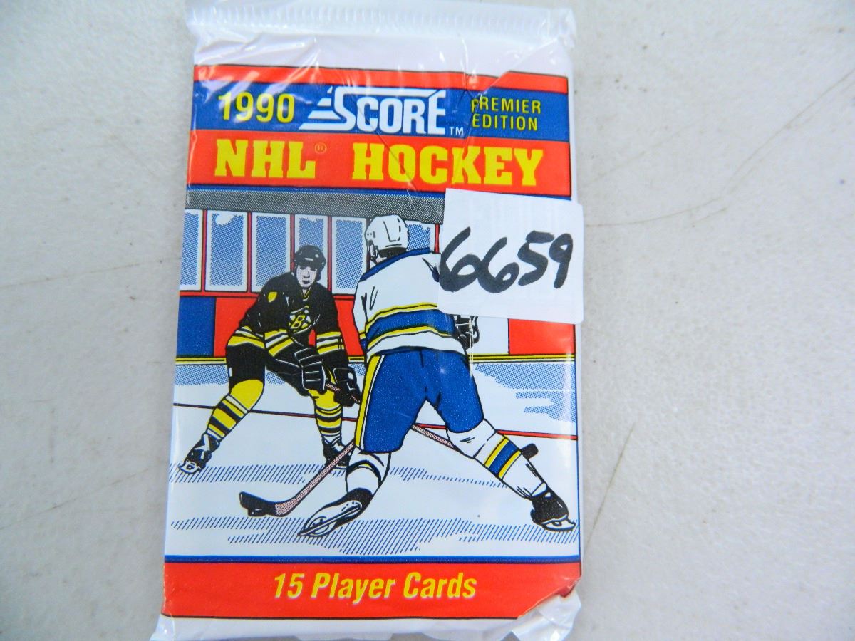 Six (6) Unopened Packs Of 1990 Score Hockey Cards. 15 Cards Per Pack