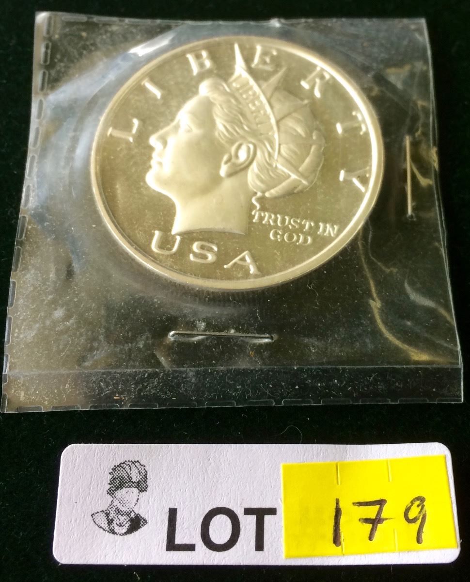 USA: 2003 10$ Silver 1 Oz .999 Fine Liberty Dollar