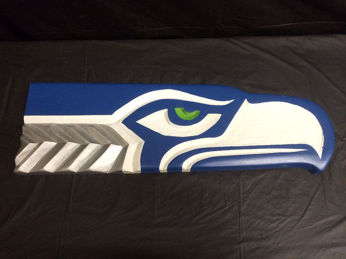 SIGNED NATIVE ART SEAHAWK CARVING BY CLAYTON CARL "MONZ"
