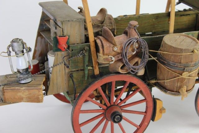 Museum quality miniature chuck wagon