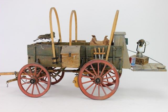 Museum quality miniature chuck wagon