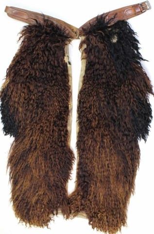 Unmarked brown woolie chaps nicely