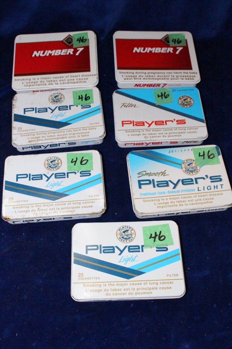 Players and Number 7 Cigarette Tins - 7