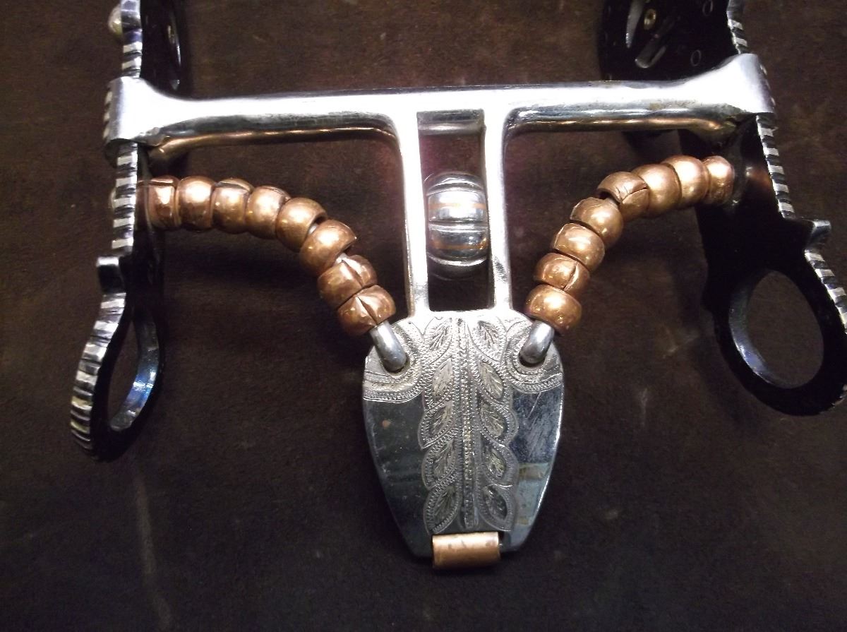 Marked El Gato Silver Inlaid Bit, Santa Barbara Cheek, Spade Mouth ...