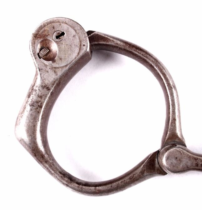 Antique Bean & Cobb Handcuffs w/ Key