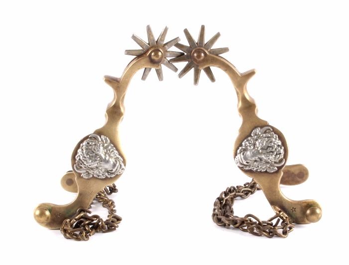 Buermann Hercules Bronze Buffalo Head Spurs