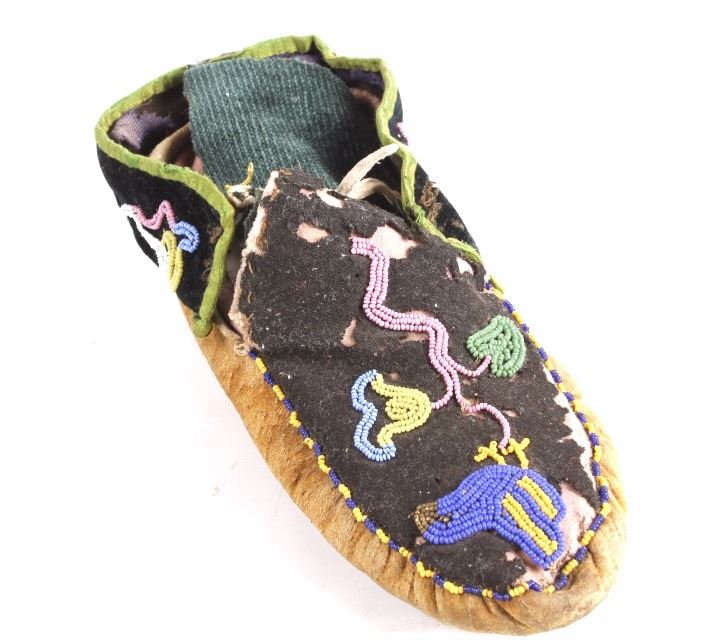 Cree Beaded Moccasins C. 1900