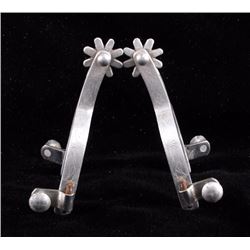 Crockett Engraved Aluminum Spurs