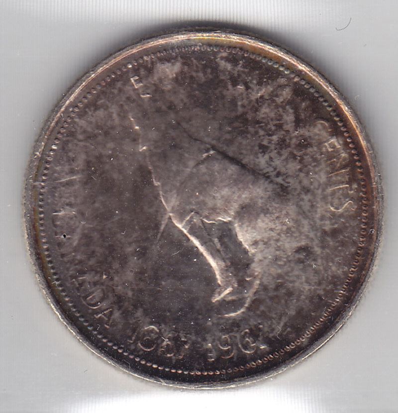 1967 Canada ICCS Graded Silver 50-Cent Half Dollar Coin - MS-64, Double ...