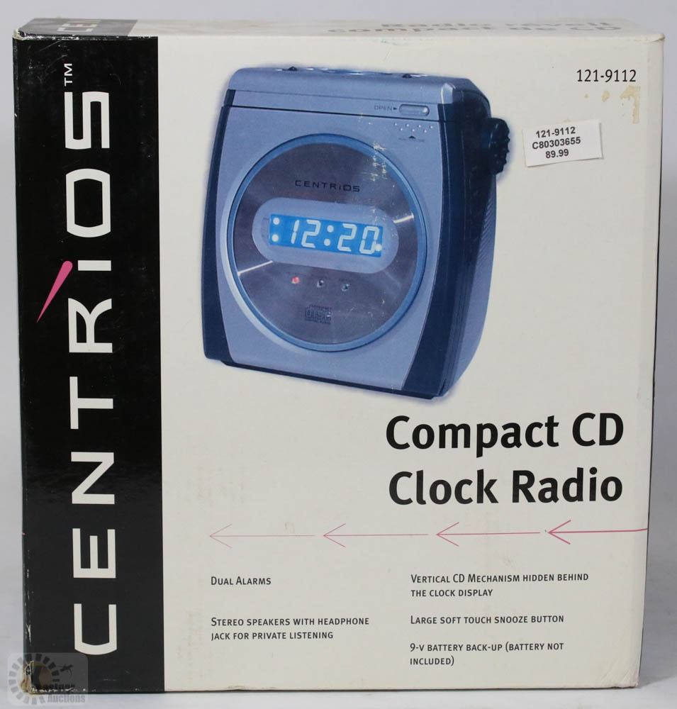 CENTRIOS COMPACT CD CLOCK RADIO