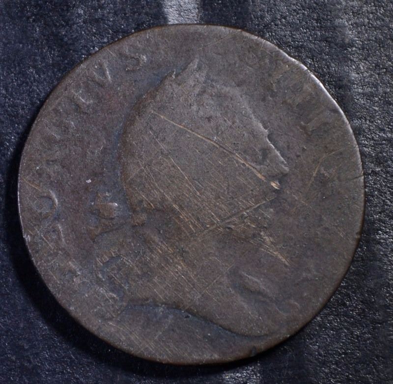 1773 VIRGINIA HALF PENNY, SCARCE