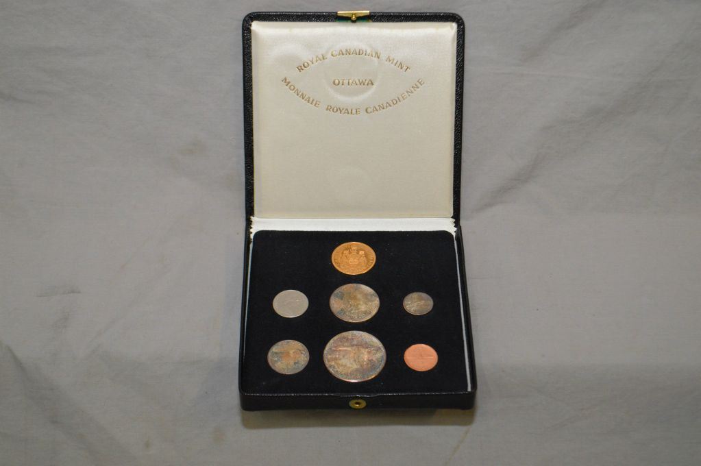 A 1967 Canadian mint coin set including a twenty dollar gold coin