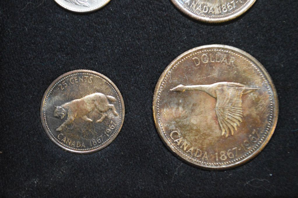 A 1967 Canadian mint coin set including a twenty dollar gold coin
