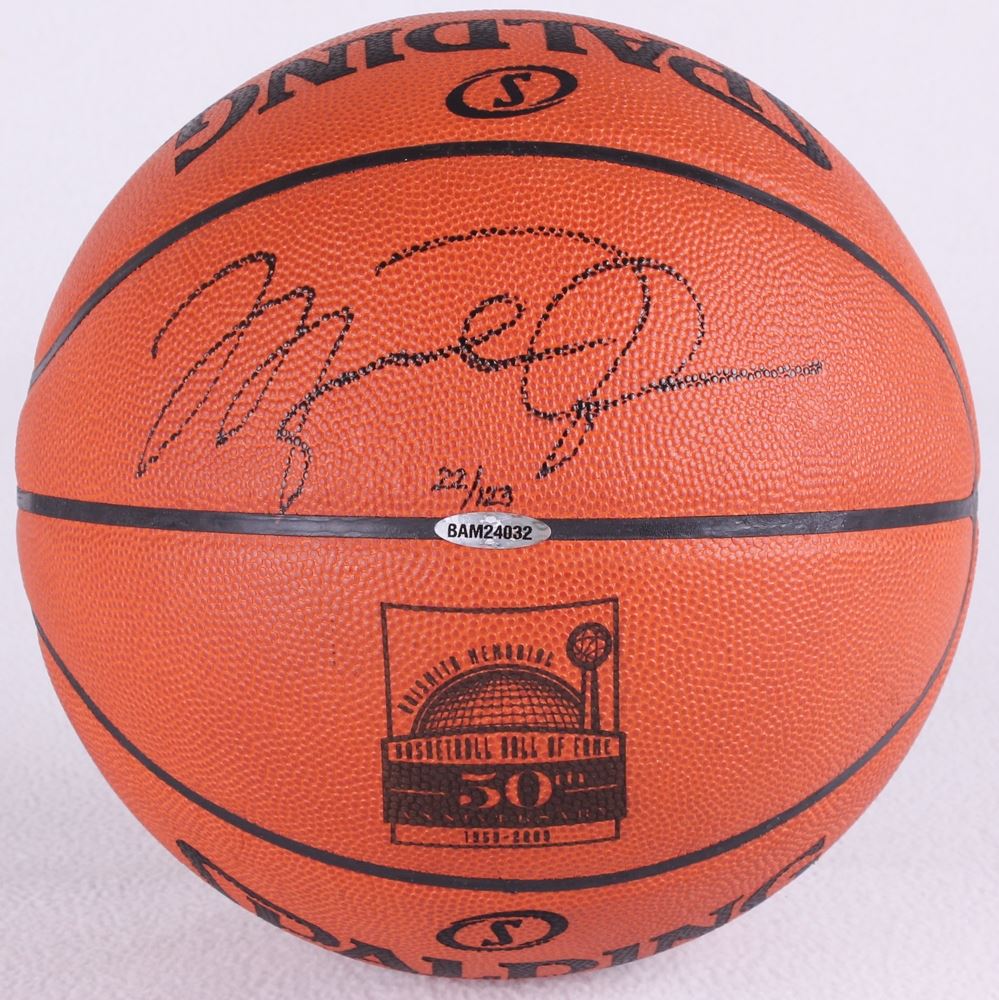 Michael Jordan Signed LE 50th Anniversary HOF Official NBA Game Ball ...